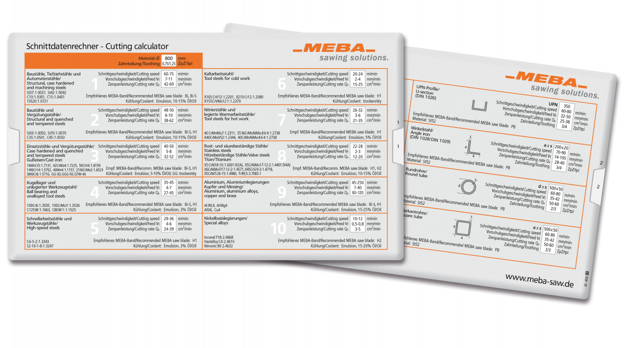 MEBA Sawing Solutions | Metall-Bandsägen